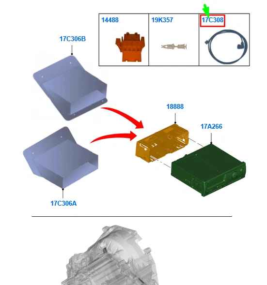 FORD RANGER T6 MK1 Speed Sensor Wiring Assy 1807014 A66SX-17C308-AA NEW ...