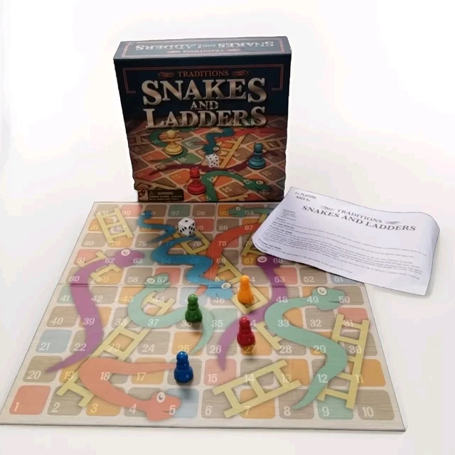 TRADITIONS SNAKES AND Ladders Classic Board Game Kids Strategy 100% ...