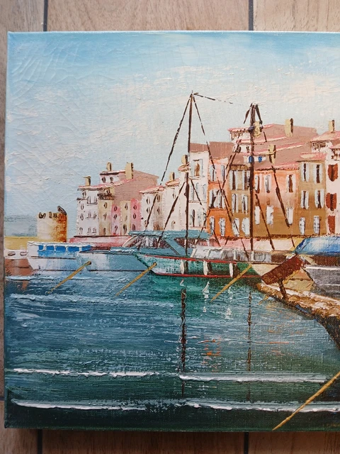 ANCIEN TABLEAU HST Port De St Tropez à Identifier EUR 89,00 - PicClick FR