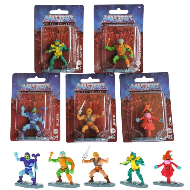 MASTERS OF THE Universe Micro Collection 5 Blister 5cm He-Man Orko Mer ...