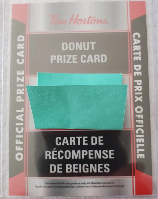 2023/2024 TIM HORTONS DONUT redemption card. $15.00 - PicClick CA