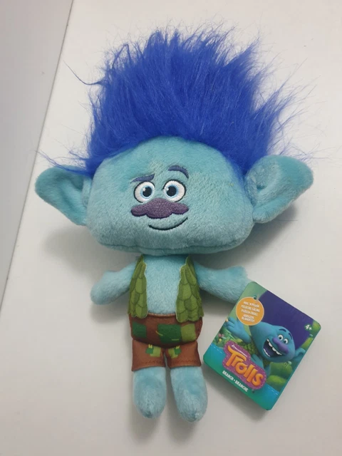 DREAMWORKS TROLLS BRANCH Plush Soft Toy Troll Blue Hair £11.51 ...