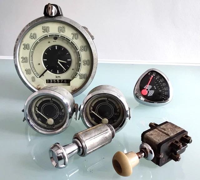 OLDTIMER COCKPIT INSTRUMENTE, Tacho, Tankanzeige, VDO, Kienzle, VW ...