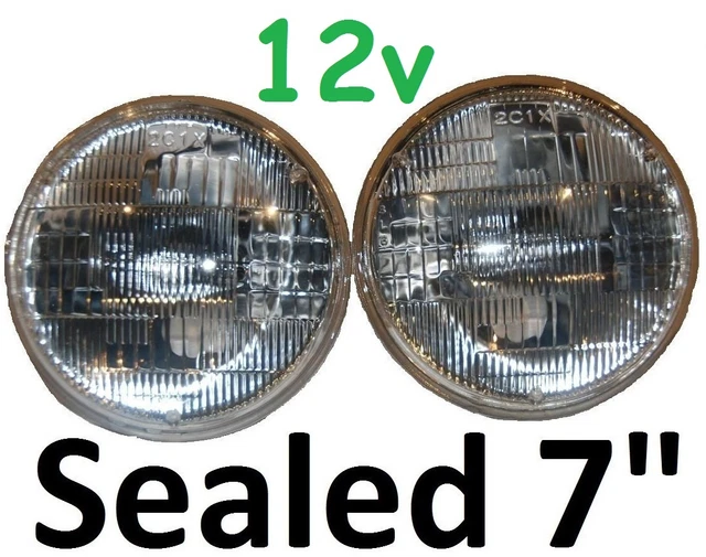 7& SEALED BEAM Headlights Mini Cooper S Clubman Moke Morris Minor 12V ...