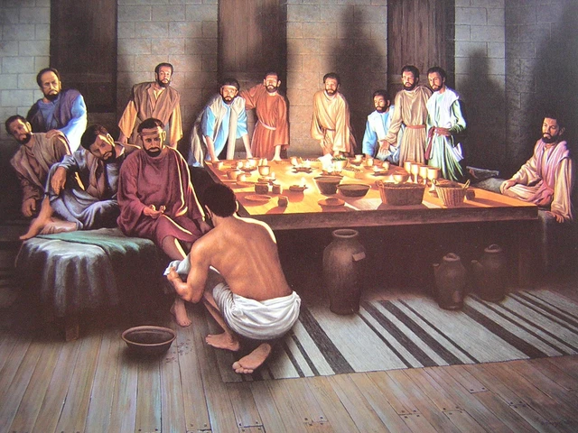 HARRY ANTIS WASHING of the Disciple's Feet Christian Mini Art Print $24 ...