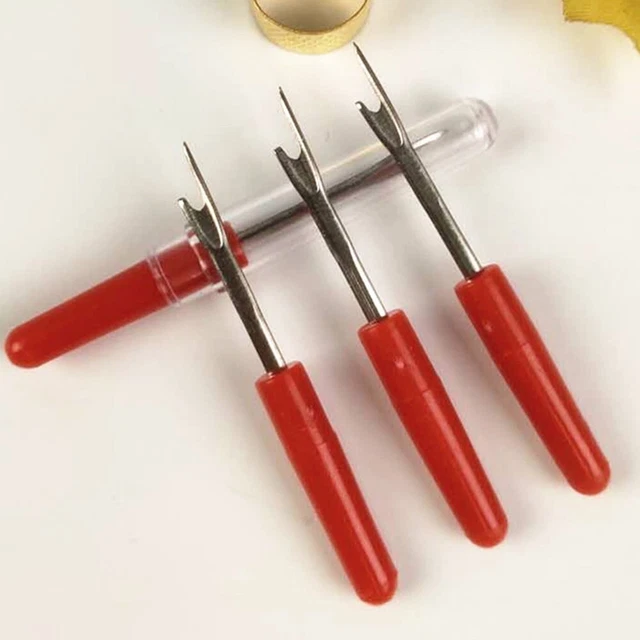 1X UNPICKER SEAM Ripper Stitch Thread Cutter Red Handle Cloths Sewing ...