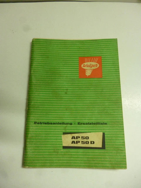 WELGER AUFSAMMELPRESSE AP 50/50 D Orig. Betriebsanleitung . Ersatzteilliste 1964 EUR 30,30 ...