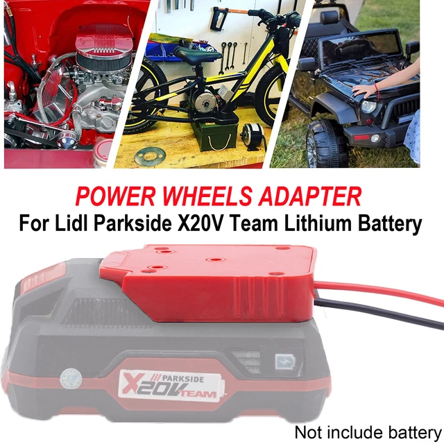 FOR LIDL PARKSIDE X20V Li-ion Drill Battery Connector Output Adapter ...