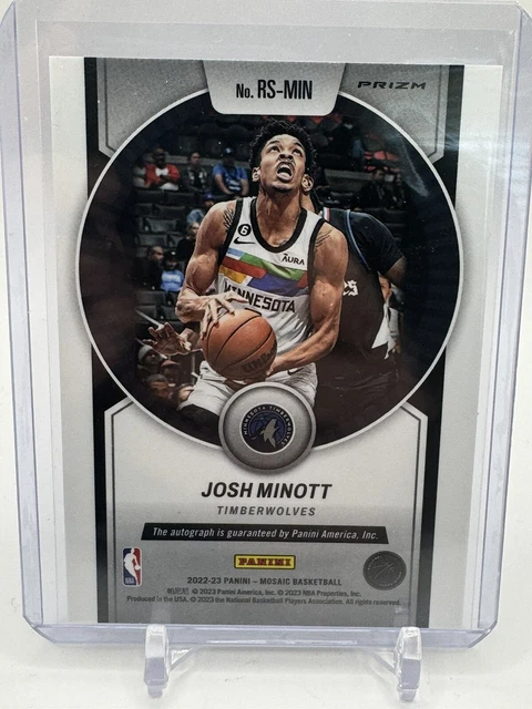 2022-23 MOSAÏQUE SCRIPTS recrue Josh Minott auto RC argent mosaïque ...