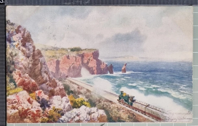 ANCIENNE CARTE POSTALE 1905 Teignmouth The Flying Dutchman Train à ...