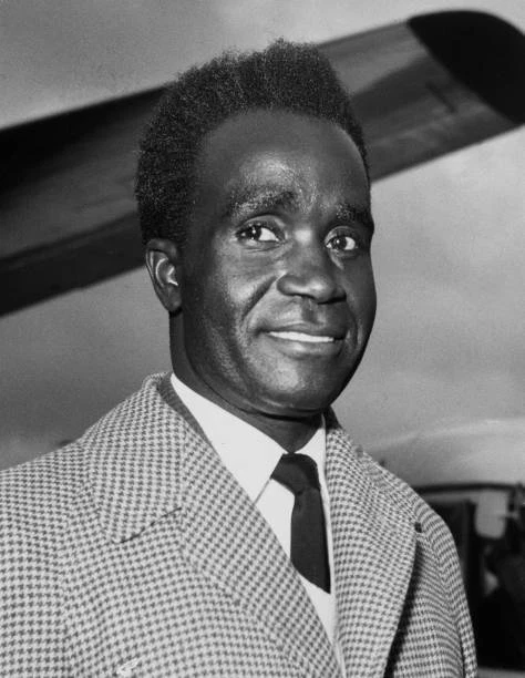 NORTHERN RHODESIAN POLITICIAN Kenneth Kaunda arrives at London Air ...