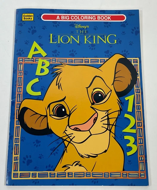 DISNEY'S THE LION King Vintage 1995 A BIG Coloring Golden Books £10.12 ...