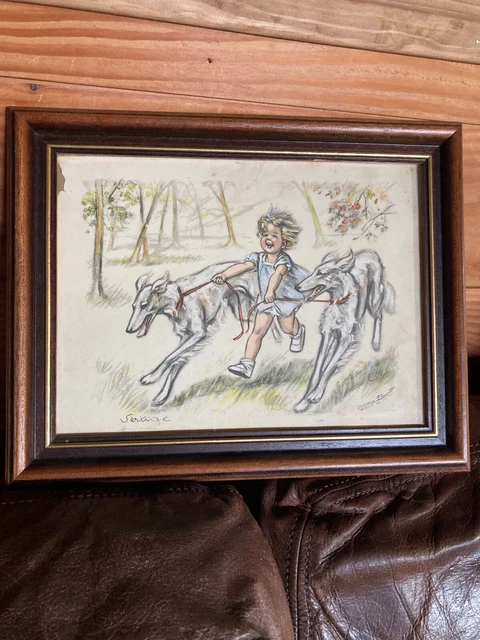 JOLI PETIT TABLEAU de Germaine Bouret, 1915, " Vertige ". EUR 30,00 ...