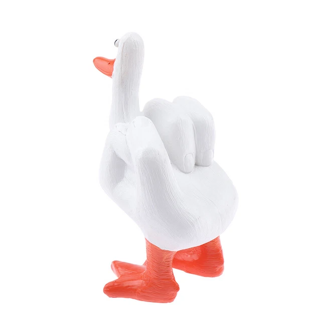 MIDDLE FINGER DUCK Ornaments Middle Finger Statue Resin Crafts ...