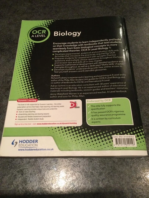 OCR A LEVEL Biology Year 1 Textbook £3.00 - PicClick UK OCR A LEVEL Biology Year 1 Textbook £3.00 - PicClick UK