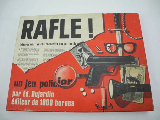JEU SOCIÉTÉ CARTES Rafle jeu policier vintage french board game cards ...