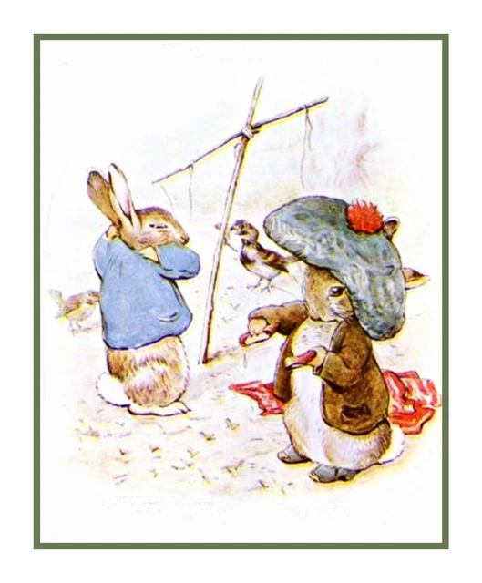 BEATRIX POTTER PETER Benjamin Lapin Point de Croix Tableau Motif EUR 10 ...