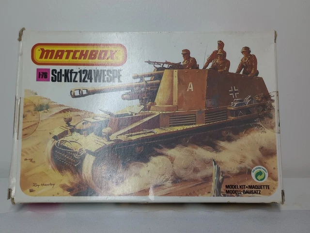 MATCHBOX SD-KFZ 124 Wespe SP Pistole Maßstab 1:76 Modell Panzerbausatz ...