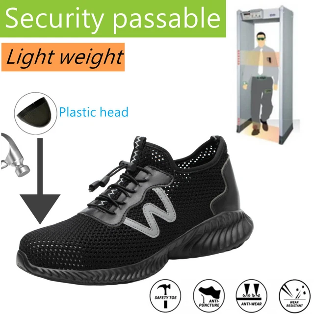 SAFETY SHOES COMPOSITE Plastic Toe Cap Shoes Work Shoes Men Women ...