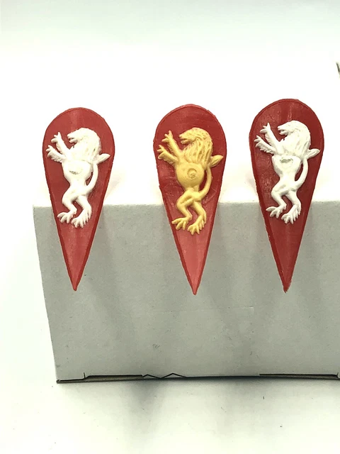 FIGURINE TIMPO TOYS: rare chevalier, knight, Ritter, boucliers rouge x3 ...