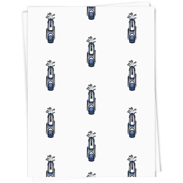 'GOLF BAG FILLED with Clubs' Gift Wrap / Wrapping Paper / Gift Tags ...