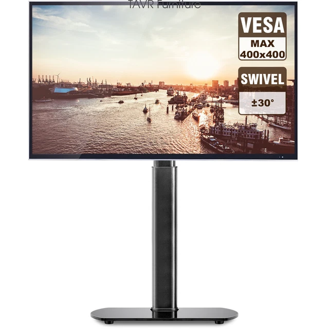 SWIVEL FLOOR TV Stand Base with Mount for 26 27 30 32 37 40 43 47 52 55 ...