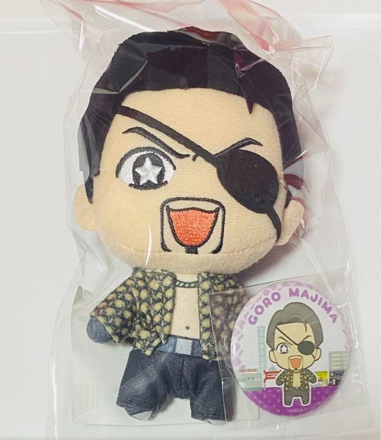 YAKUZA RYU GA Gotoku KIWAMI Goro Majima Plush Doll & Can Badge Set SEGA ...