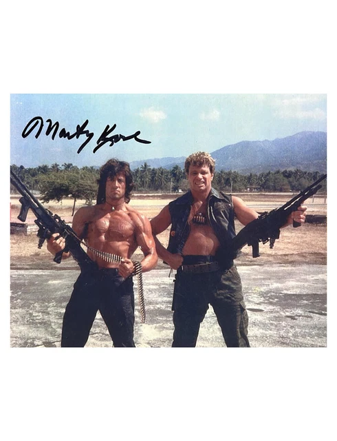 10X8& RAMBO PRINT Signed by Martin Kove with Monopoly Events COA £55.00 ...