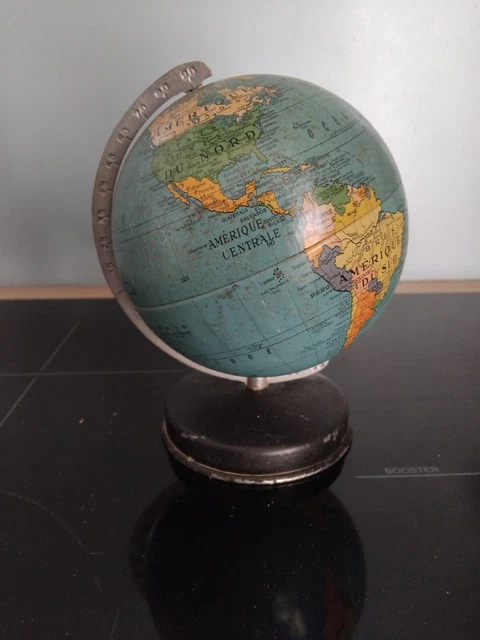 ANCIEN GLOBE TERRESTRE MAPPEMONDE CARTES TARIDE VINTAGE Taride Tole ...