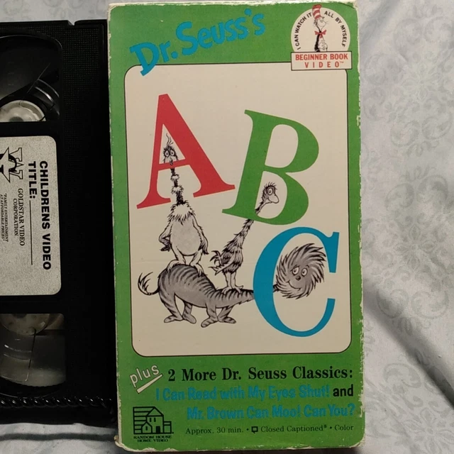 DR. SEUSS’S ABC VHS 1992 Video Tape, I Can Read + 2 More Classics Mr ...