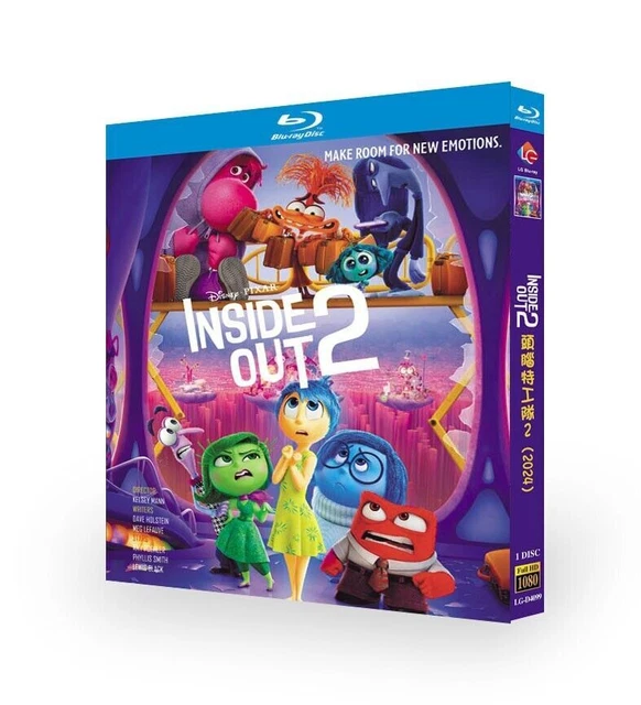 INSIDE OUT 2 (2024) Blu-ray Animazione Film 1 Disco BD Tutte le Regioni ...