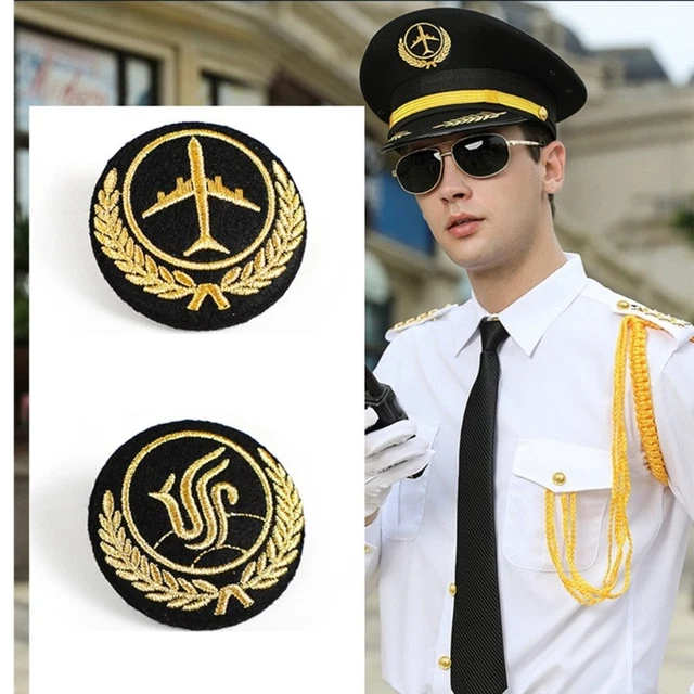 SAILOR HAT BADGE Pilot Cockade Crew Uniform Hat Decoration for Cosplay ...