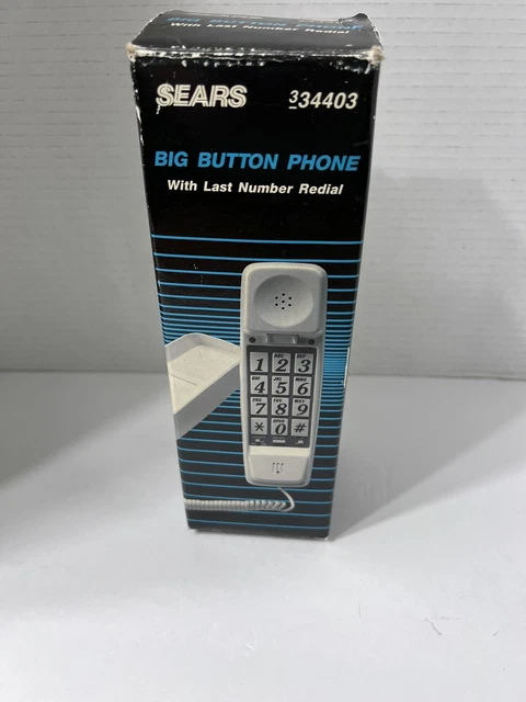 VINTAGE SEARS BIG Button Touch Tone Telephone With Cords 334403 In ...