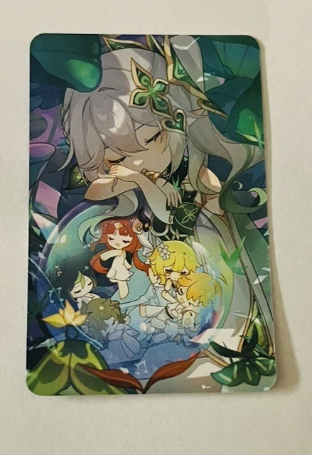 GENSHIN IMPACT NAHIDA Photocard Holo Raster Anime Gacha Game Card ...