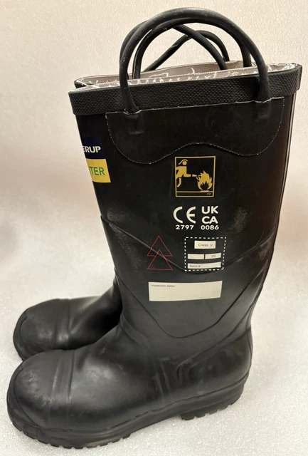 SKELLERUP BLACK FIREFIGHTER Safety Boots British Military Surplus Sizes ...