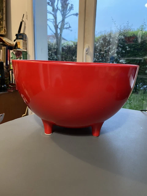 ZAK! DESIGNS SALADIER rouge Red Melamine Mixing Bowl cuisine vintage a ...