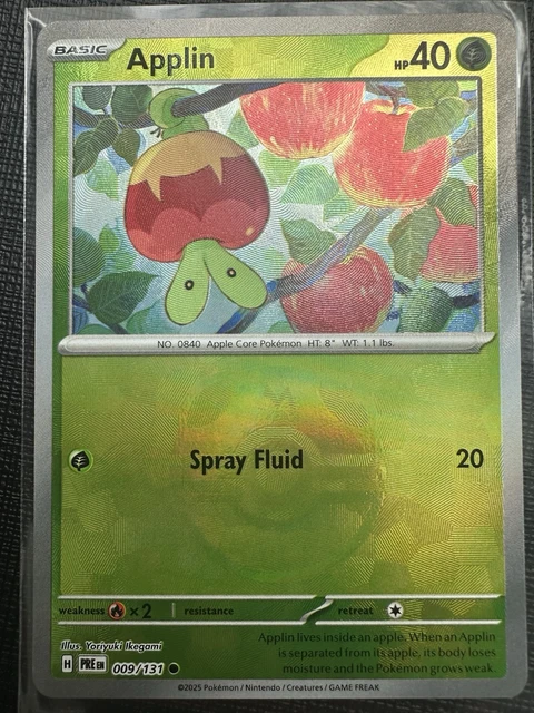 009/131 APPLIN MEISTERBALL Karte Pokemon TCG Prismatic Evolutions EUR 5 ...