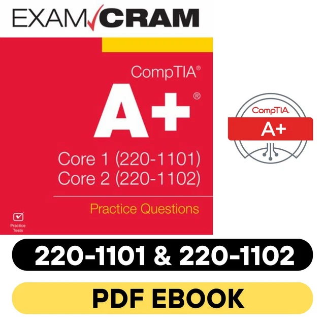 COMPTIA A+ EXAMCRAM Practice Questions Core 1 (220-1101) and Core 2 (220-1102) £2.62 - PicClick UK