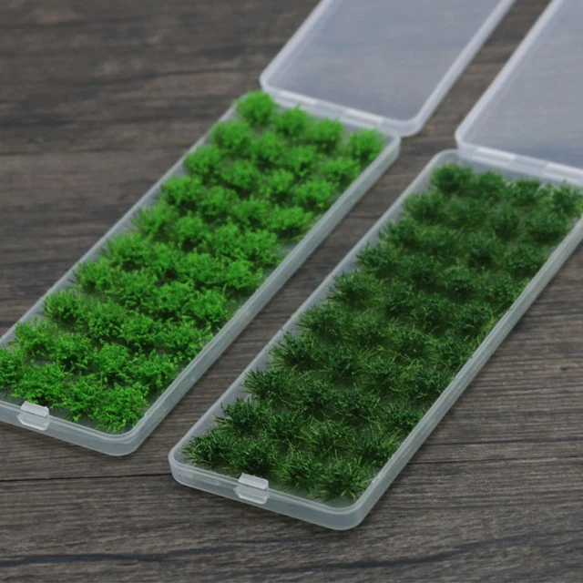 TABLE LAYOUT DIY Grass Tufts Scene Model Miniature Shrubs Simulation ...