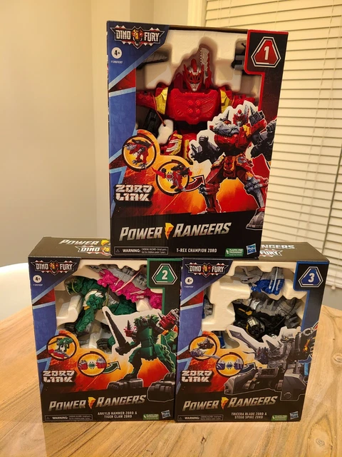 Hasbro Power Rangers Dino Fury Zord Link Megazord Complete Set 123 3310
