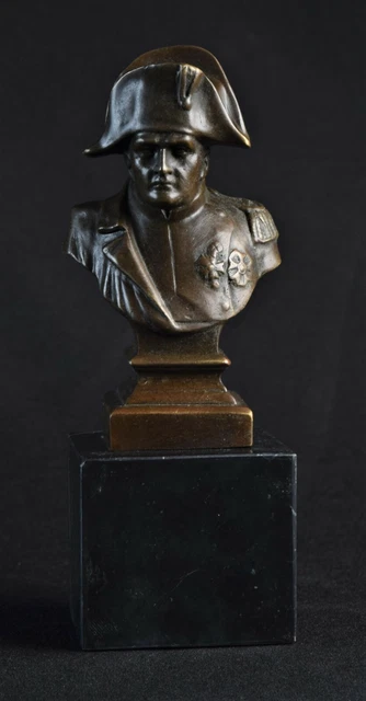 BUSTE NAPOLÉON FIGURE en Bronze Base en Marbre Hauteur: 20 CM EUR 67,56 ...