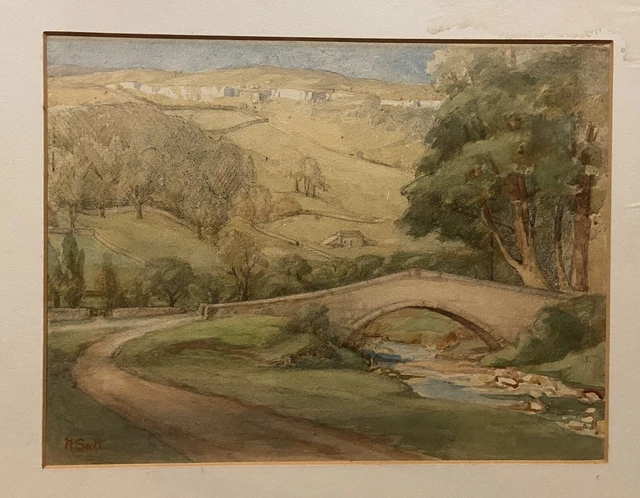 ORIGINAL 1938 SIGNED Alice Scott Watercolour Painting Of West Yorkshire ...