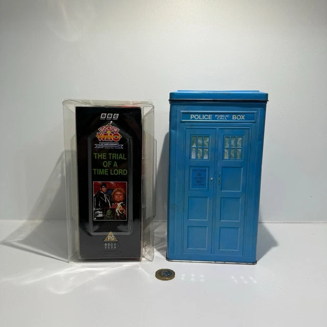 DR DOCTOR WHO 3x VHS Tin 30th Anniversary Tardis Tin - Please Pics For ...
