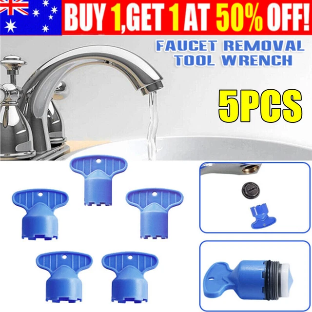 5 PIECES UNIVERSAL Cache Sink Water Tap Faucet Aerator Key Removal ...