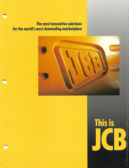 EQUIPMENT BROCHURE - JCB - Product Line US Canada Capabilities - c1997 (E6630) $16.95 - PicClick CA