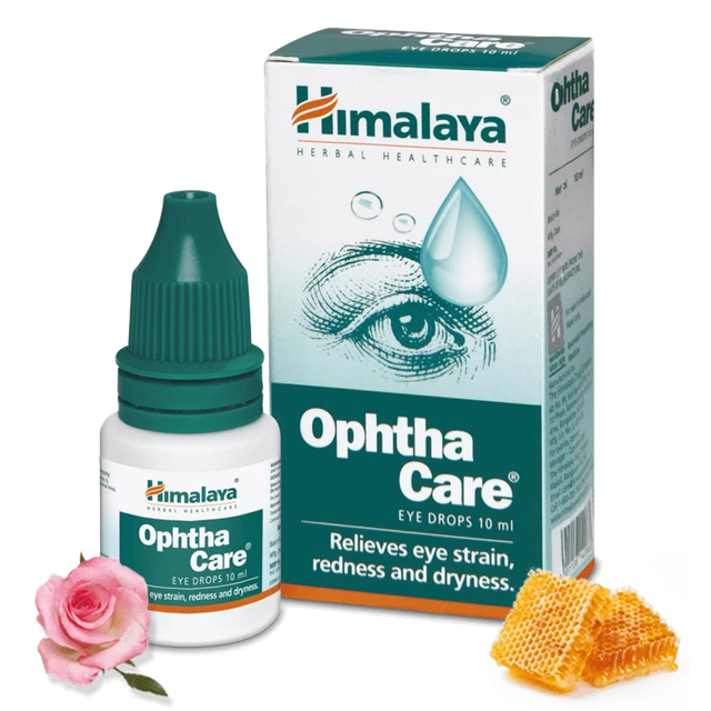 HIMALAYA OPTHA CARE Eye Drops (10ml) with Honey and Damask Rose, FREE ...