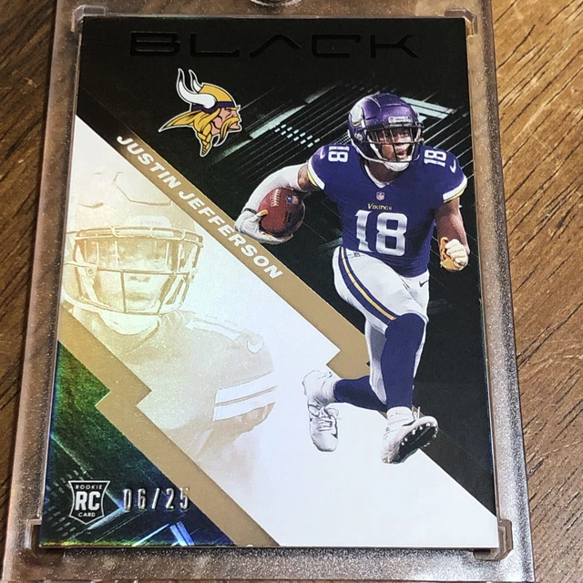 JUSTIN JEFFERSON PANINI Rookie Nero RARO #6/25 Vichinghi EUR 73,91 ...