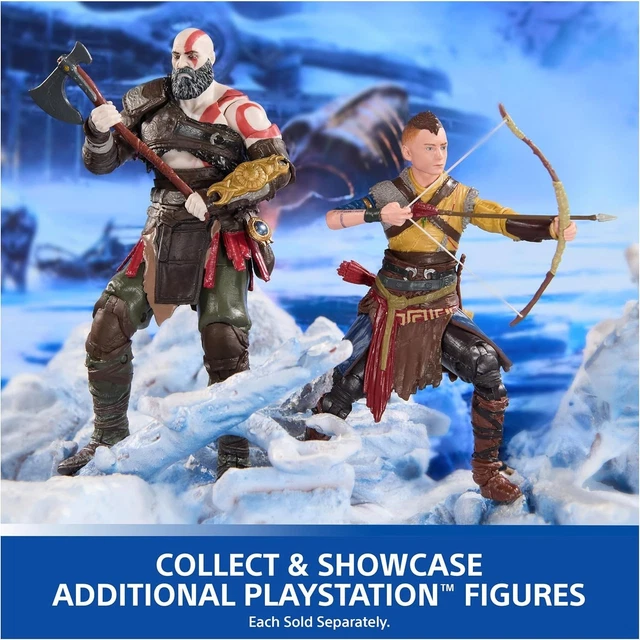 GOD OF WAR: Kratos Atreus Articulated Action Figure Playstation Spin ...