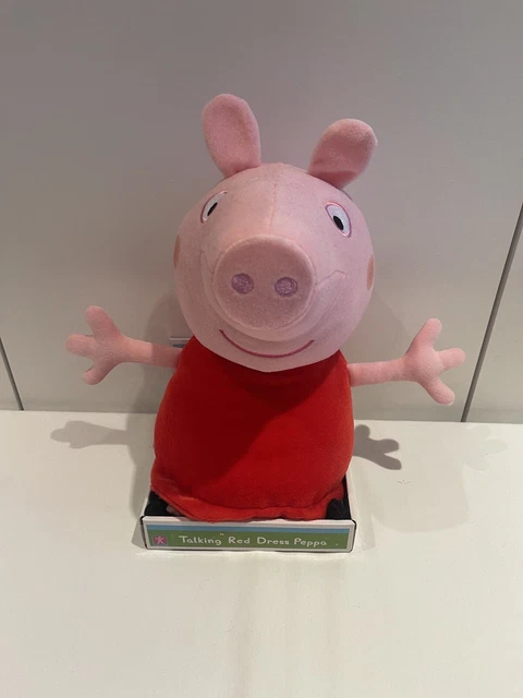 PEPPA PIG - Talking Red Dress Peppa - Soft Toy 27cm. (Brand New) £12.50 ...
