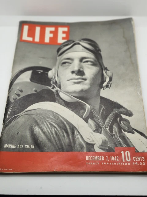 LIFE MAGAZINE DEC 7, 1942 WW2 Marine Ace Flyers Planes War Era ...